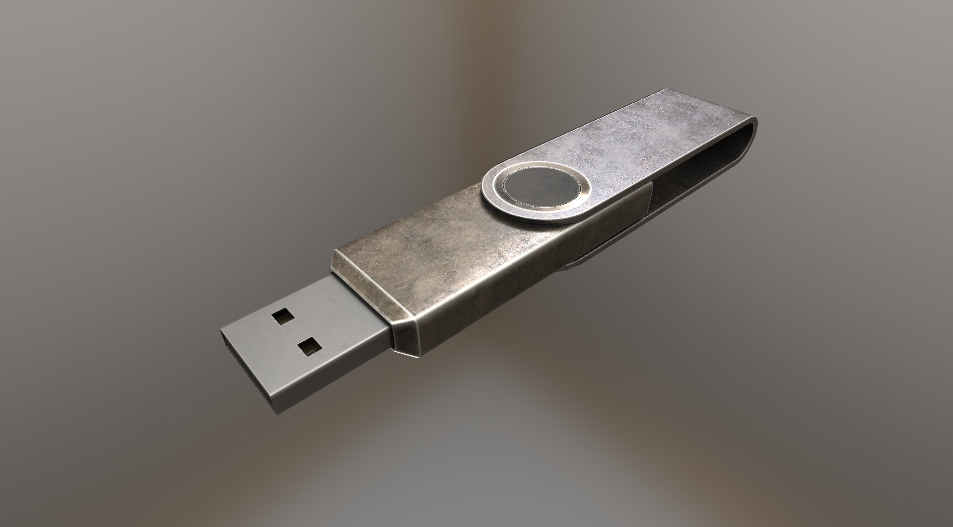A USB-Stick High and Low-Poly (Office Stuff) | 3DHaupt