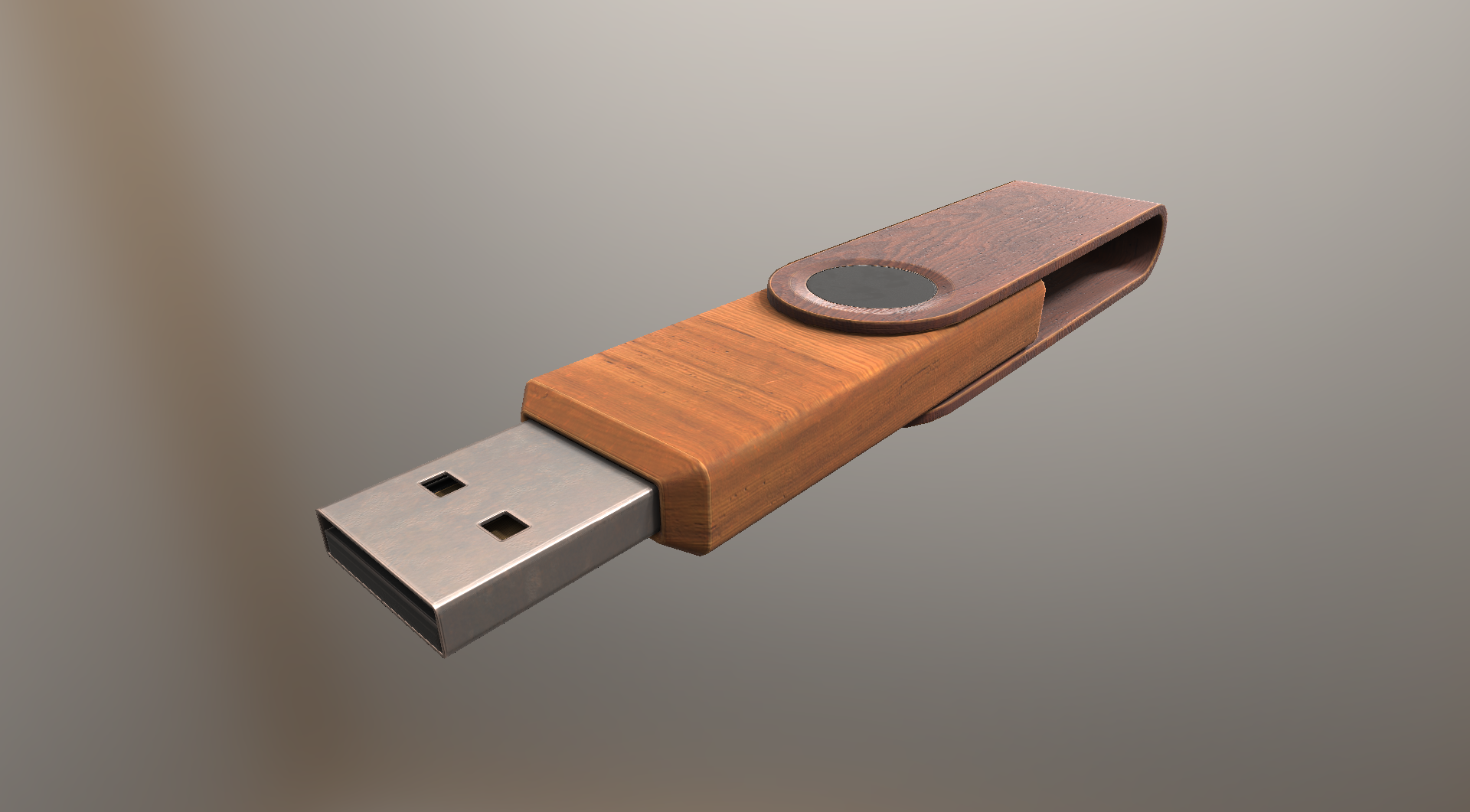 A USB-Stick High and Low-Poly (Office Stuff) | 3DHaupt