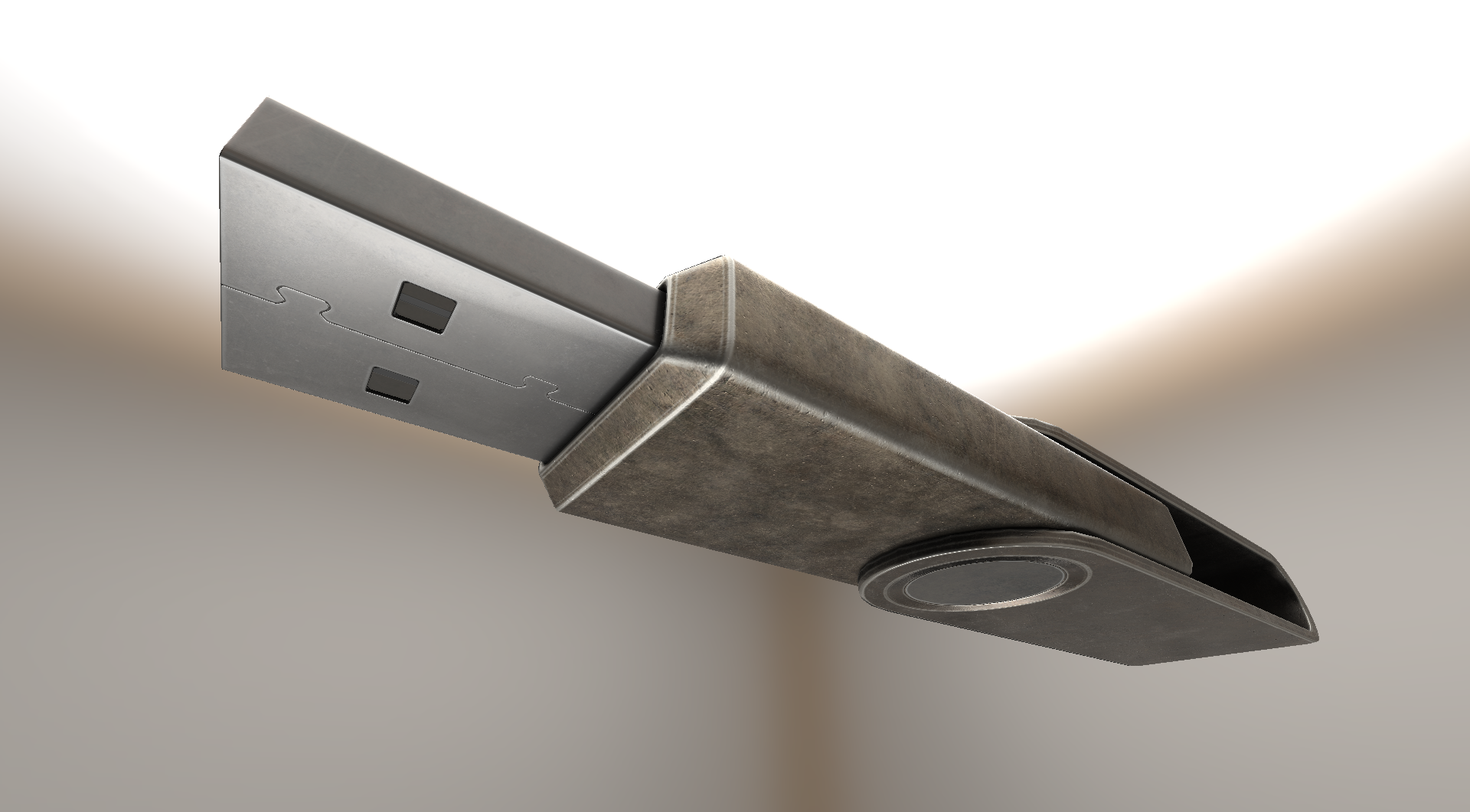 A USB-Stick High and Low-Poly (Office Stuff) | 3DHaupt