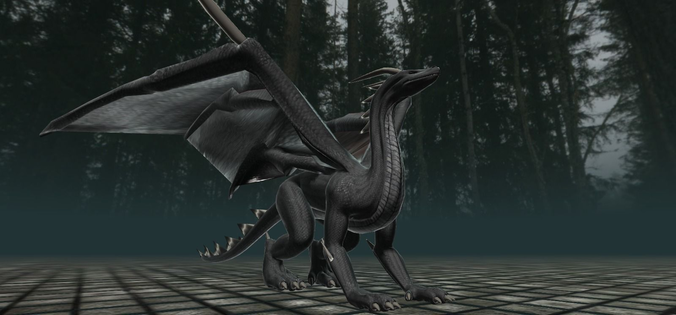 Black Dragon Rigged and Game-Ready (Download) | 3DHaupt